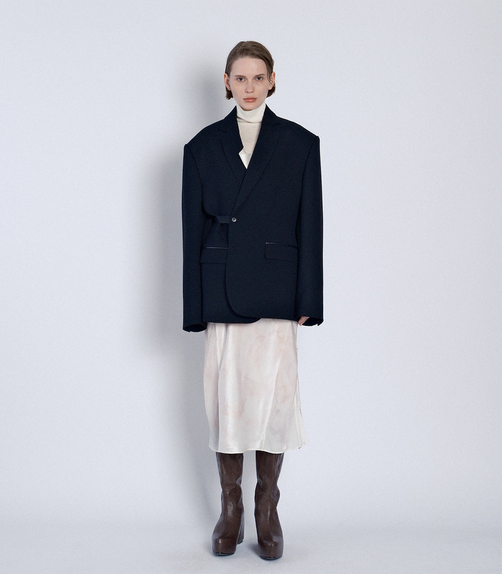 SCULPTURE JACKET - BLACK – TANAKA